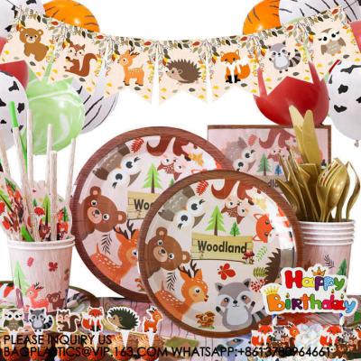 China Animales de la fiesta de la decoración de la mesa de la mesa desechable de los niños de cumpleaños en venta