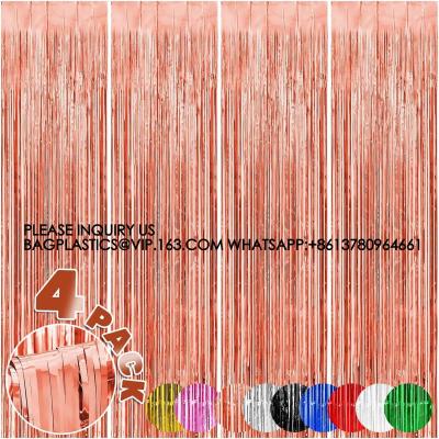 China Backdrop For Party Decorations, Foil Fringe Backdrop Curtains, Tinsel Streamers For Birthday Party Decorations for sale