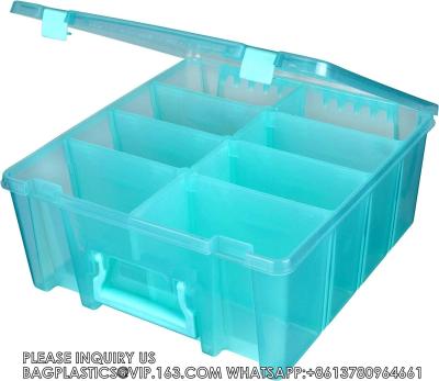 China Strong Pack Plastic Organizer Box Grids, Craft Organizer Storage With Adjustable Dividers, Bead Organizer, Fishing for sale