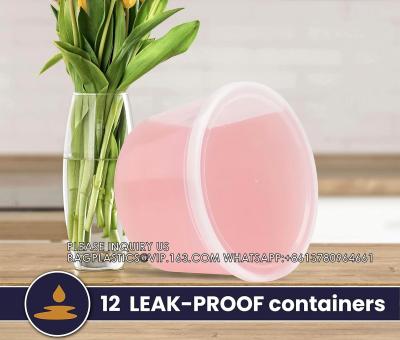 China Storage Containers With Airtight Leak Proof Lids - Washable And Reusable - Recyclable BPA-Free - Microwave, Fridge for sale