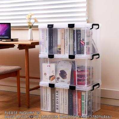 China Airtight Plastic Storage Bins With Gasket Seal Lids And 6 Secure Latching Buckles Stackable Storage Containers for sale