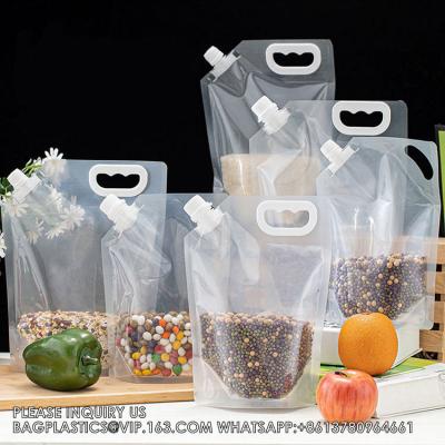 China Spout Pouch Bag Clear Spout Pouch Beverages Detergent Packing Bag With Corner Spout And Handle for sale