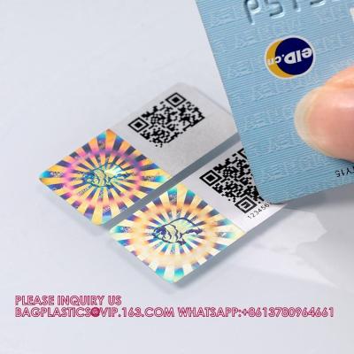 China Security Labels QR Code Anti Counterfeiting Sticker 3D Self-Adhesive VOID Holographic Label for sale