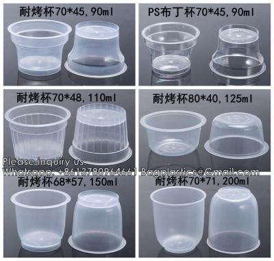 China Factory Price 380ml 400ml PS Single Wall Mousse Pudding Yogurt Plastic Salad Cup Mini Clear Plastic Dessert Cup for sale