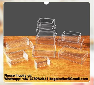 China Acrylic Square Cube 4 X 4 X 4 Inches, Small Clear Plastic Display Boxes With Lids, Clear Acrylic Storage Square Cube Boxes, Display Case Container For Candy Jewelry Tiny Items for sale