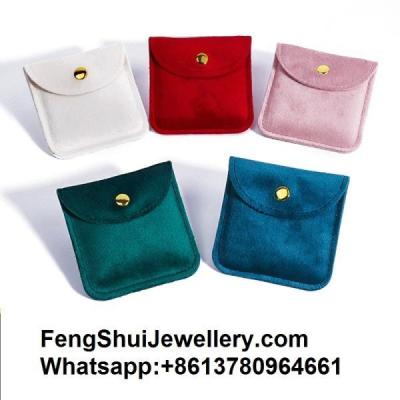 China Velvet Snap Jewelry Bag Velvet Bag Jewelry Bag Gold Buckle Flip Jewelry Bag Ring Bracelet Necklace Storage Bag for sale
