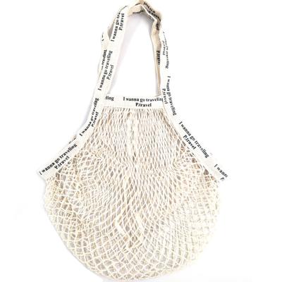 China SGS TUV Reusable Cotton Mesh Grocery Bags Shopping produce tote Bag 120g For Vegetables and Fruit Foldable for sale