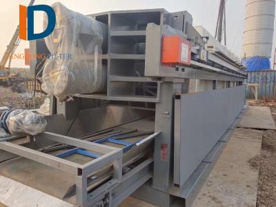 China automatic filter press used in construction site equipped with hydraulic plunger pump for sale