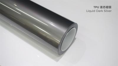 China Matte Liquid Silver Car Wrap UV Resistant Scratch Resistant Car Body Wrap Film for sale