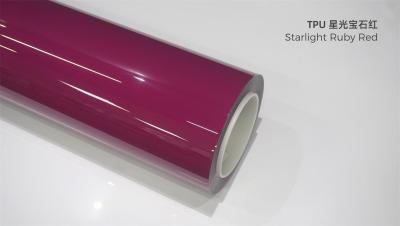 China Glossy Ruby Red Car Wrap Heat Resistant / UV Resistant Car Body Vinyl Wrap for sale