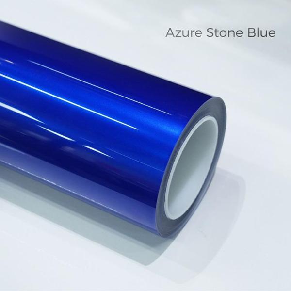 Quality Glossy TPU Color Changing Film Azure Stone Blue UV Protection Car Wrap for sale
