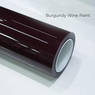 China Red Wine Car PPF Film 6.5mil TPU Car Wrap UV Resistant With 120h Holding Power for sale