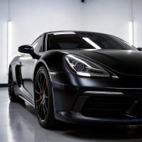 China Scratch Resistant Ceramic Black Wrap Smooth Matte Finish Vinyl Wrap With Self Healing Technology for sale