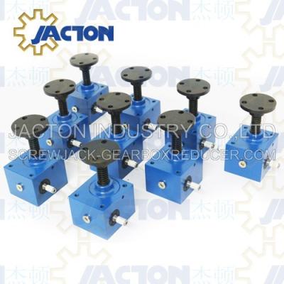 China 10 KN Cubic Screw Jack Lifting Screw Diameter 20MM Lead 4MM Gear Ratio 5:1 and 20:1 for sale