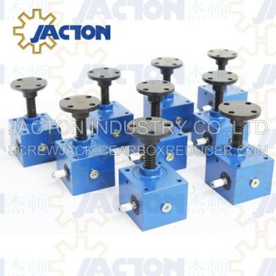 China 350 KN Cubic Screw Jack Lifting Screw Diameter 100MM Lead 10MM Gear Ratio 10:1 and 40:1 for sale