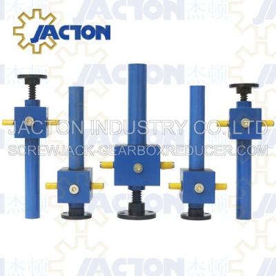 China 100 KN Cubic Screw Jack Lifting Screw Diameter 55MM Lead 9MM Gear Ratio 9:1 and 36:1 for sale