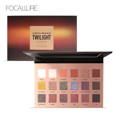 China Focallure China Professional Makeup Popular 18 Colors Glitter Eyeshadow Palettes Suppliers for sale