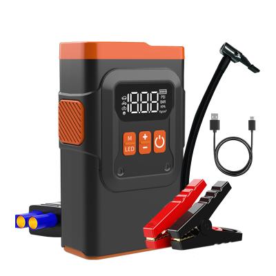China 8000mAh Car Battery Jump Starter Lithium Ion With Air Inflator And Flashlight for sale