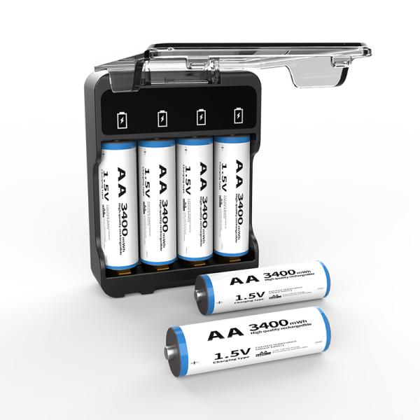 Quality 3400mWh AA Rechargeable Lithium Ion Battery Long Lasting For Boats Or Toys for sale