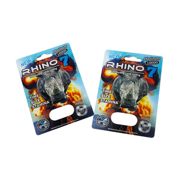 Quality Plastic Blister Pack Cards For Rhino 69 Series Male Enhancement Pills Packaging for sale