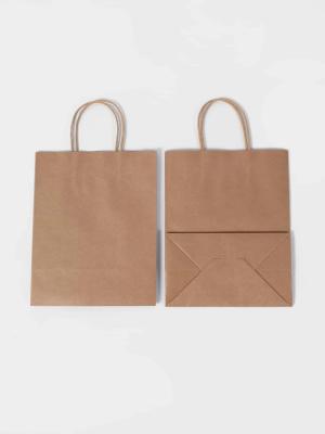 China Bolsas de papel castanho castanho Kraft bolsas de compras leves à venda