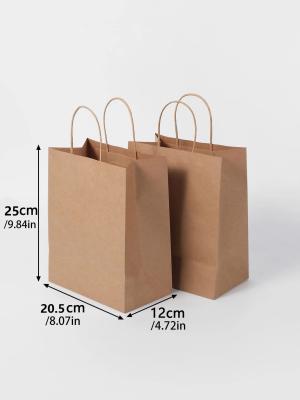 China Bolsas de papel castanho castanho Kraft bolsas de compras leves à venda