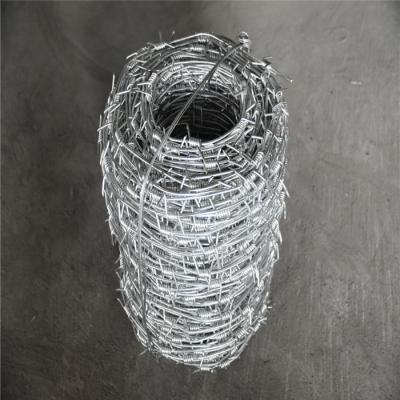 China 30m X 1.7mm Galvanized Barbed Wire for sale