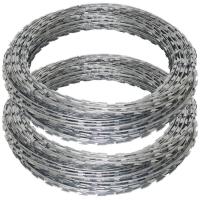 China Hot Dipped Galvanized Concertina Razor Wire Coils BTO-22 450mm for sale