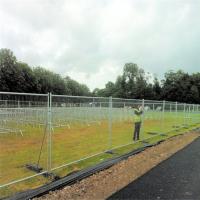 China 6ft Temporary Fence Panel 1800-2100mm Height with 3-4mm Wire Diameter - Australian Standard Compliant for sale