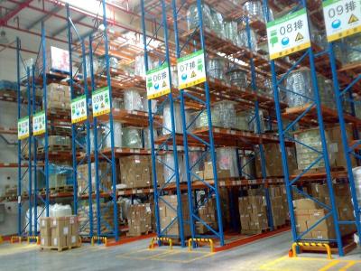 China Adjustable Heavy Duty Very Narrow Aisle Industrial Pallet Racks For Logistic Cental for sale