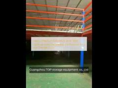 heavy /medium duty multi-level steel platform industrial mezzanine floors in blue and orange color