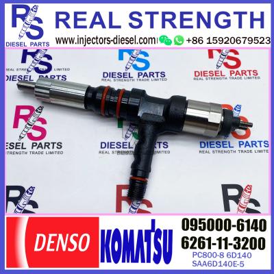 China 095000-6140 Denso-Diesel Brandstofinjectors 6261-11-3200 6261-11-3201 voor KOMATSU Te koop