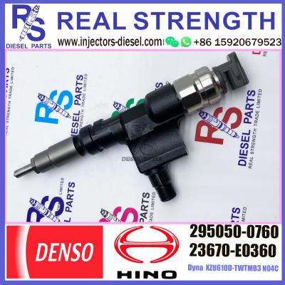 China Diesel gemeenschappelijke spoorinjecteur 295050-0760 voor HINO N04C 23670-E0250 23670-E0380 23670-E9260 Te koop