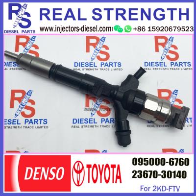 Cina iniettore comune 095000-6760 dell'iniettore 23670-30140 della ferrovia per TOYOTA 1KD-FTV, 2KD-FTV, D-4D, ugello 23670-30140 095 dell'iniettore in vendita