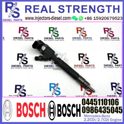 Cina Iniettore comune 0445110106 della ferrovia del combustibile diesel 0445110105	0986435054 0986435045 per il motore di Mercedes-Benz 2.2CDi/2.7CDi in vendita