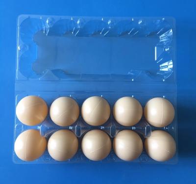 China Disposable plastic egg tray 10 holes for sale