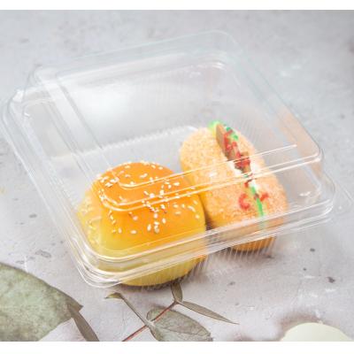 China Square Disposable Plastic PET Food storage cake Container for sale