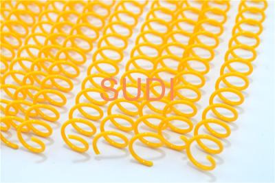 Cina Colore giallo 2.29mm 1-1/4» bobine obbligatorie a spirale di plastica in vendita