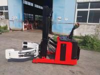 China 1.5 Ton loading capacity electric powered pallet lifter stacker with roll paper clamp for cylindrical objects for sale