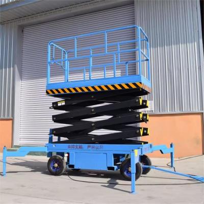 Cina 6m 8m 12m 230kg piattaforma di lavoro elevata auto-propulsione forbice tavolo di sollevamento porta interblocco sulla piattaforma in vendita