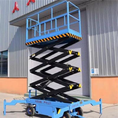 Cina 6m 8m 12m 230kg piattaforma di lavoro elevata auto-propulsione forbice tavolo di sollevamento porta interblocco sulla piattaforma in vendita
