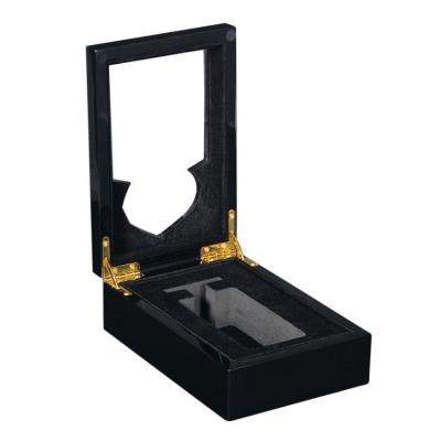 China Black 50ml Bottle Luxury Perfume Box With Velvet Lining Customizable Interior for sale