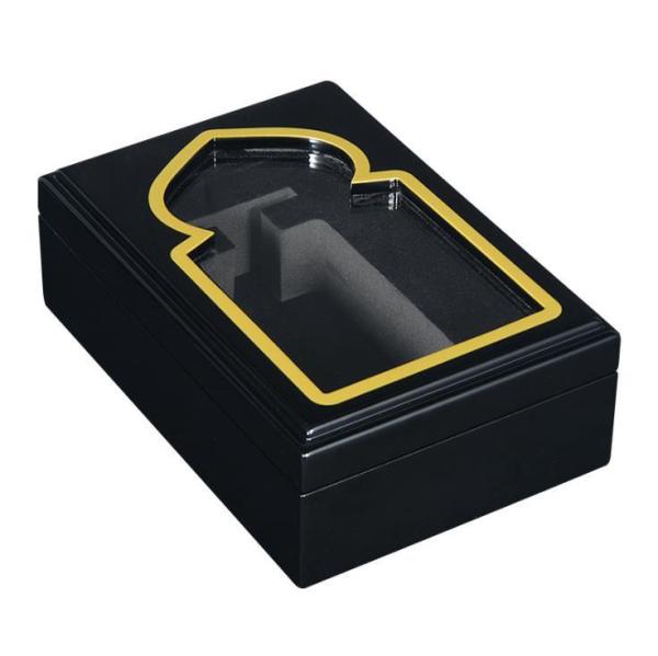 Quality Black 50ml Bottle Luxury Perfume Box With Velvet Lining Customizable Interior for sale