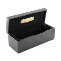 Quality 12x9x4 Inch High Glossy Personalised Wooden Bottle Box Custom Logo Wine Boxes for sale