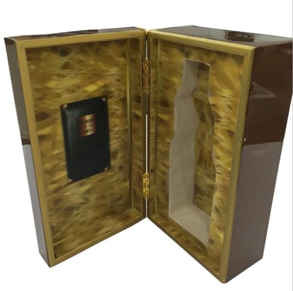 Quality Elegant Custom Printed Wine Boxes with Gold Logo Eco Friendly Storage for sale