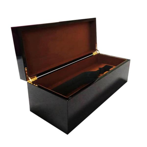 Quality Black Eco Friendly Personalised Champagne Box Anniversary Wine Box for sale