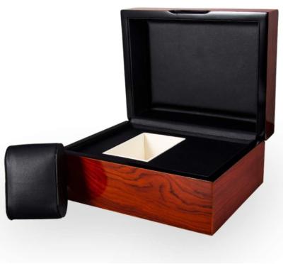 China Luxury Glossy Custom Watch Box Classic Rectangle Design Versatile Wood Watch Packing Box for sale
