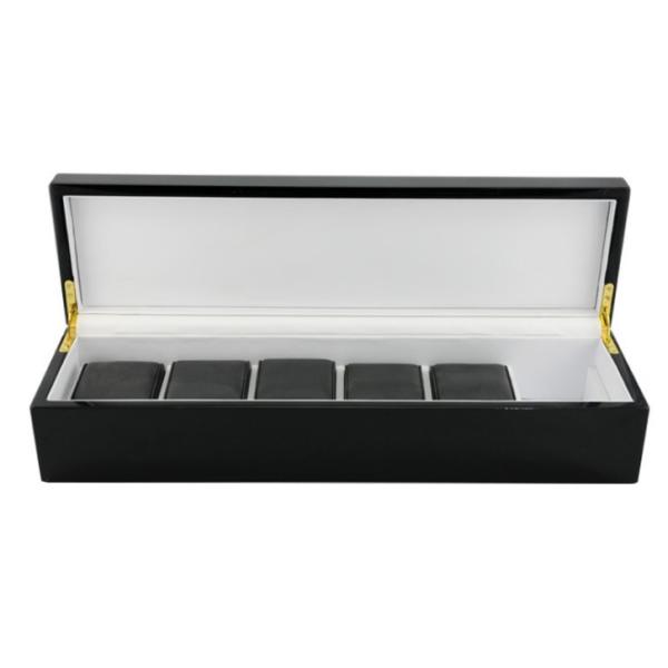Quality Modern Design 6 Slots Custom Wood Watch Box Rectangle Wooden Watch Case Box for sale
