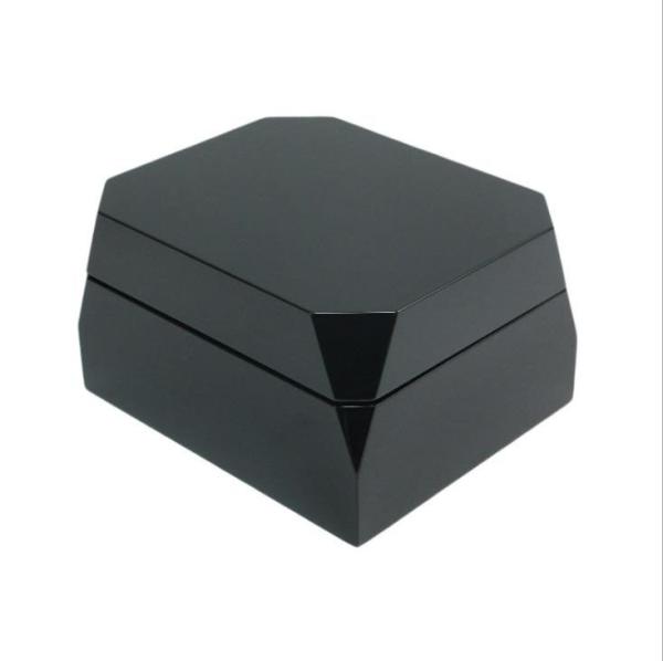 Quality Black Watch Storage Case Wooden Watch Case Box Glossy With Velvet Lining Custom for sale