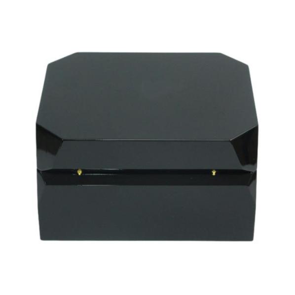 Quality Black Watch Storage Case Wooden Watch Case Box Glossy With Velvet Lining Custom for sale